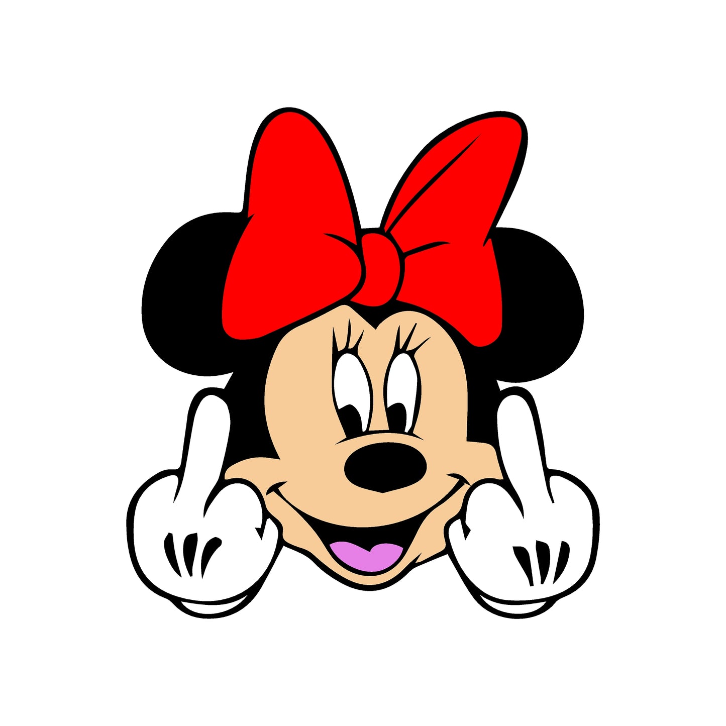 Minnie Mouse Flip The Bird Decal – Decal City NZ